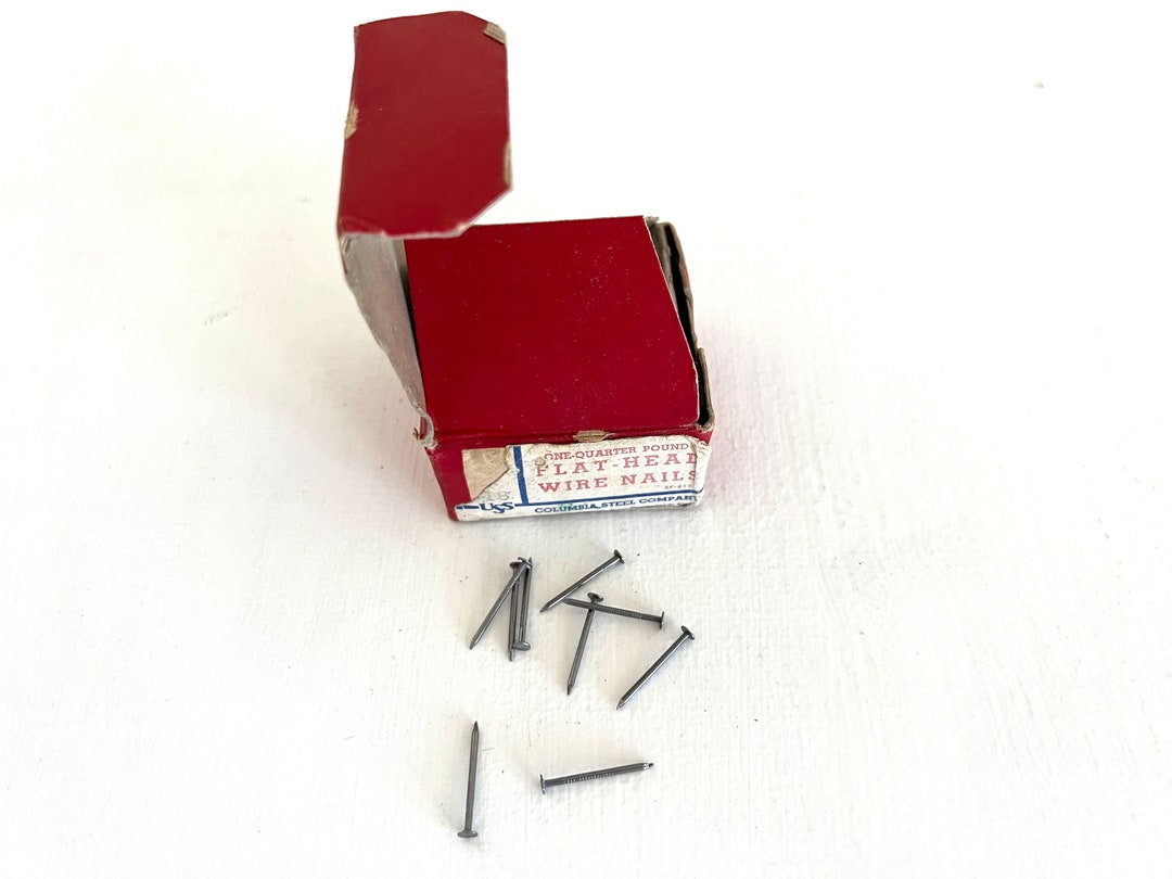 Vintage Nails, Flat Head Wire Nails, Cobbler Nails, Shoe Heel Nails ...