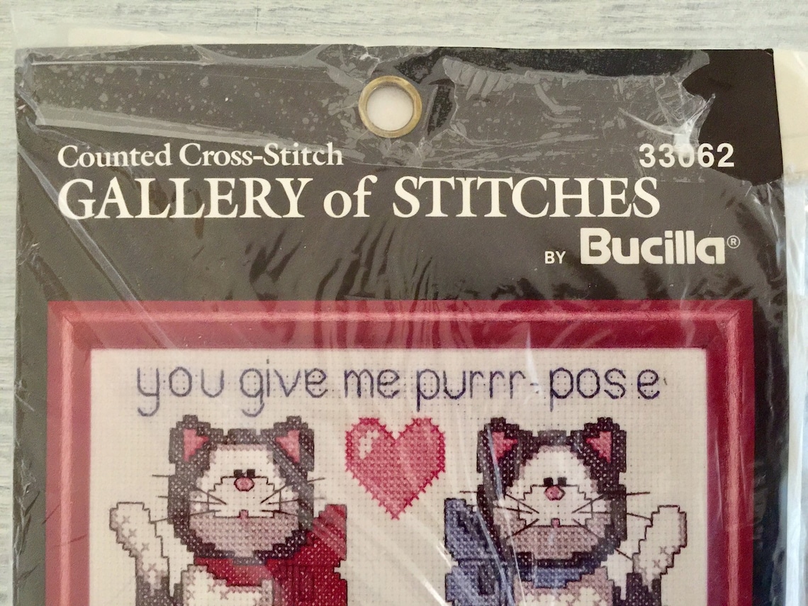 Bucilla Cross Stitch Pattern Cats Embroidery Kit Fine | Etsy