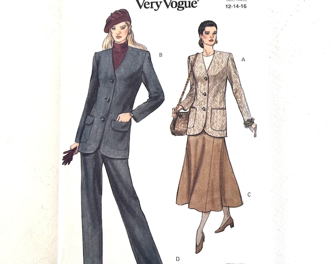 Vogue Sewing Pattern 8043 Jacket Princess Seams Betzina Designer Bust ...