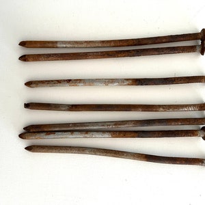 Huge Nails Rusty Iron Pole Barn Nails Salvaged Hardware Metal Hooks Old ...