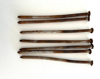 Old Nails Huge Rusty Barn Nails Salvaged - Etsy