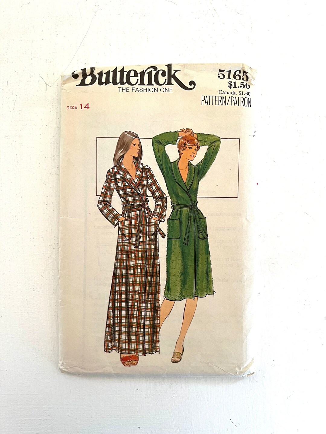 Bathrobe Night Shirt Sewing Pattern Butterick 5165 Brunch Coat Robe ...