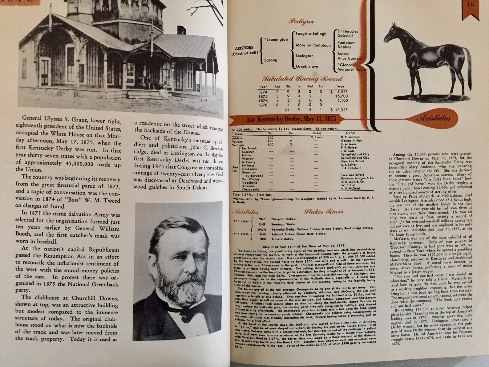 Kentucky Derby Book Diamond Jubilee 1875 1949 Churchill - Etsy