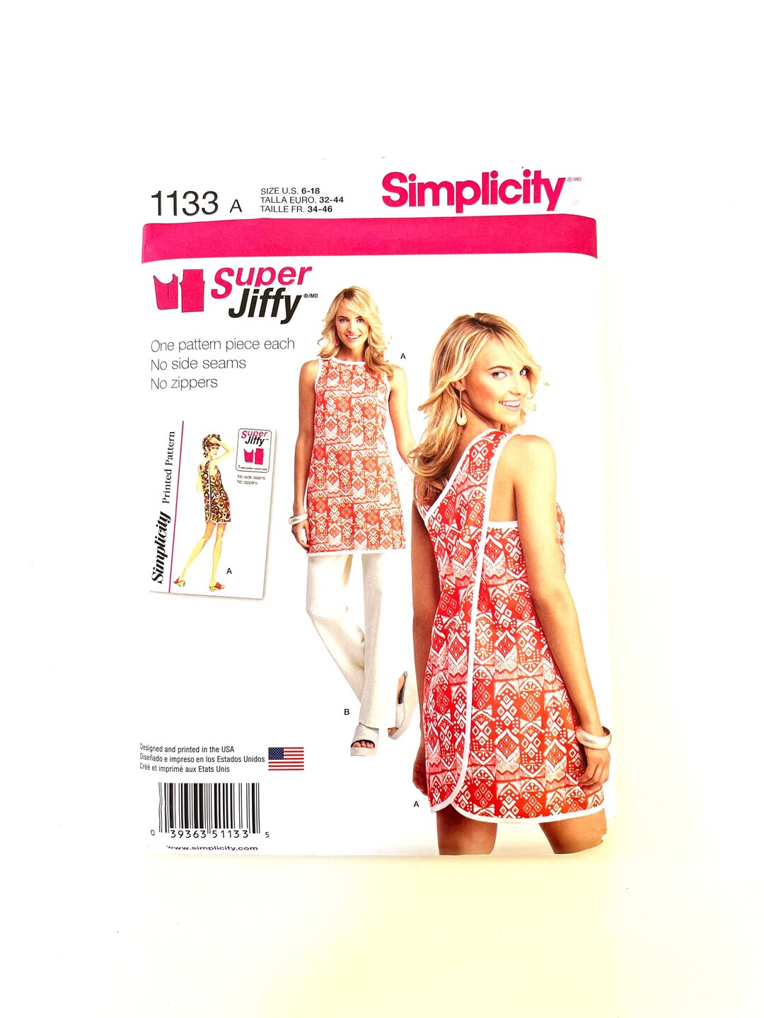 Wrap Around Beach Coverup Sewing Pattern Simplicity 1133 Tunic Top ...