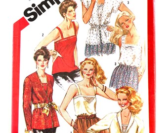 Blouse & Camisole Vogue DKNY Sewing Pattern 1462 Shirt Size 14-22 Uncut ...