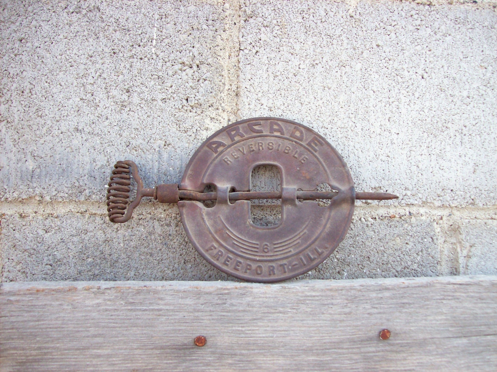 Rusty Decor, Chimney Damper, Cast Iron, Antique 6" Arcade Damper, Stove ...