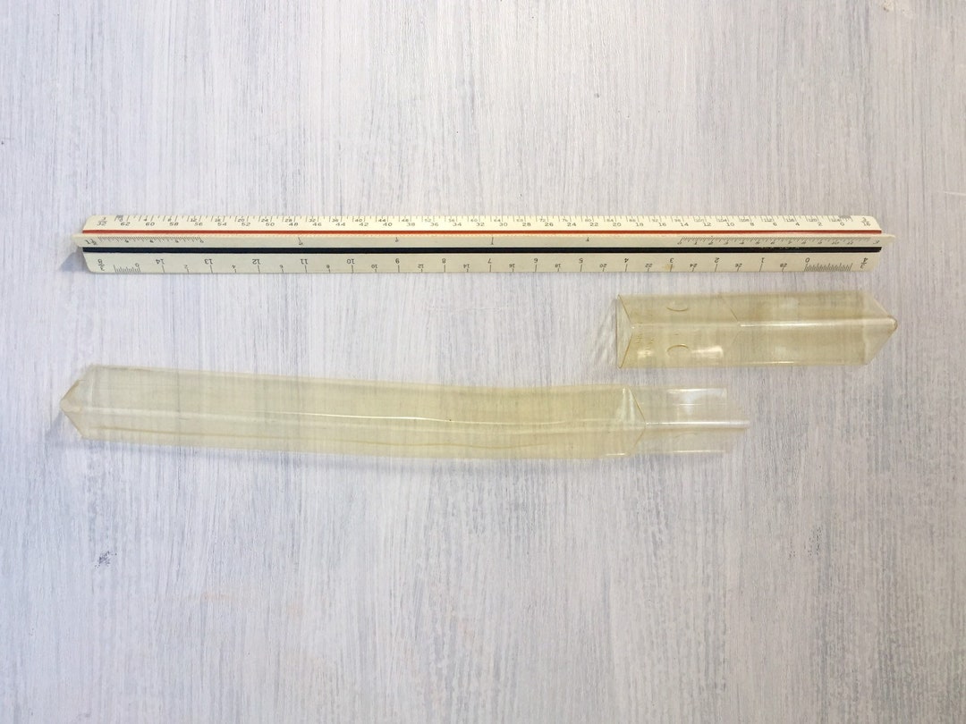 Ruler Engine Divided Linex 301A De Marr 3 Sided Rule Drafting - Etsy