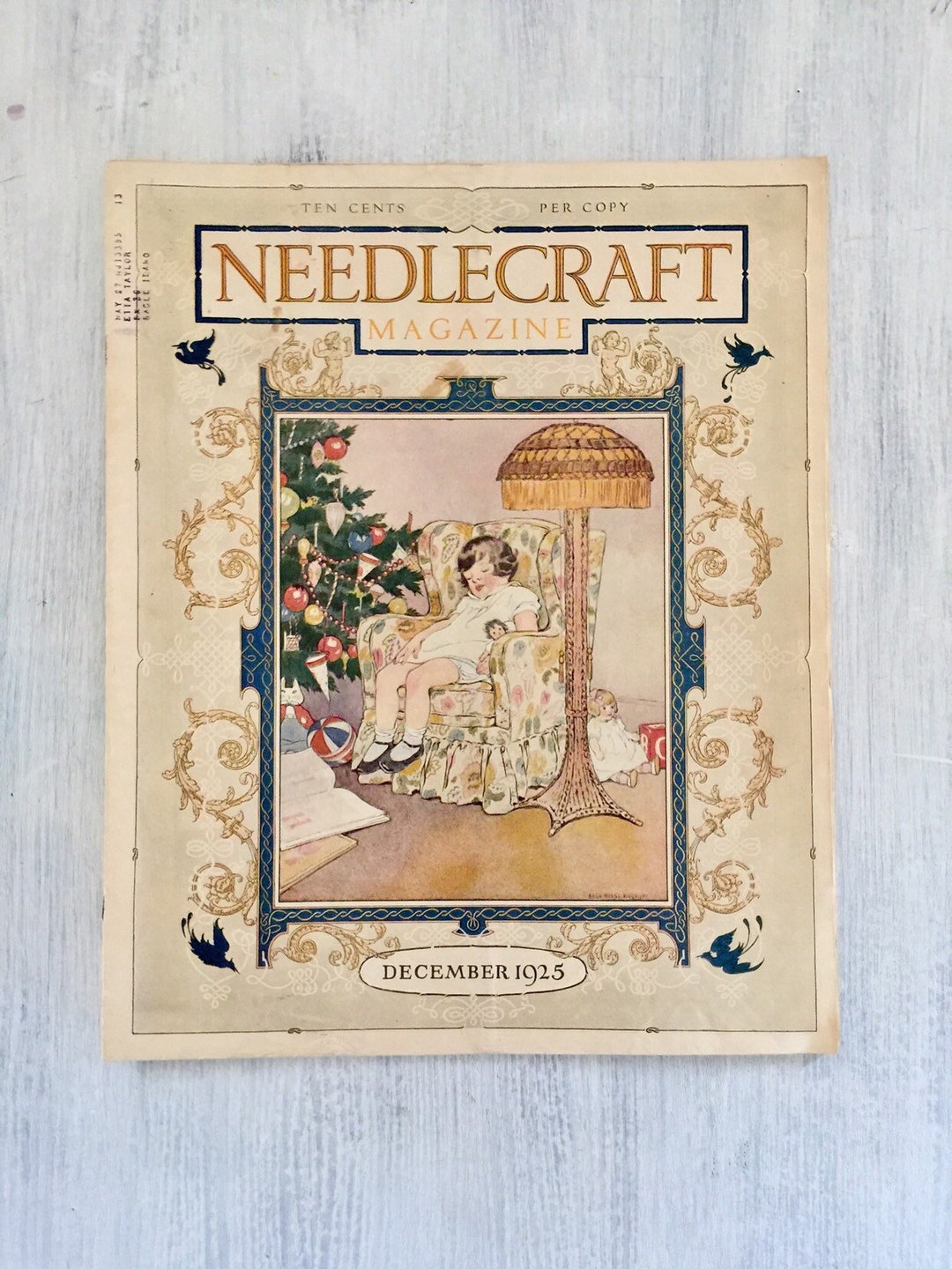 1925 Needlecraft Magazine Craft Patterns Embroidery Tatting Vintage ...