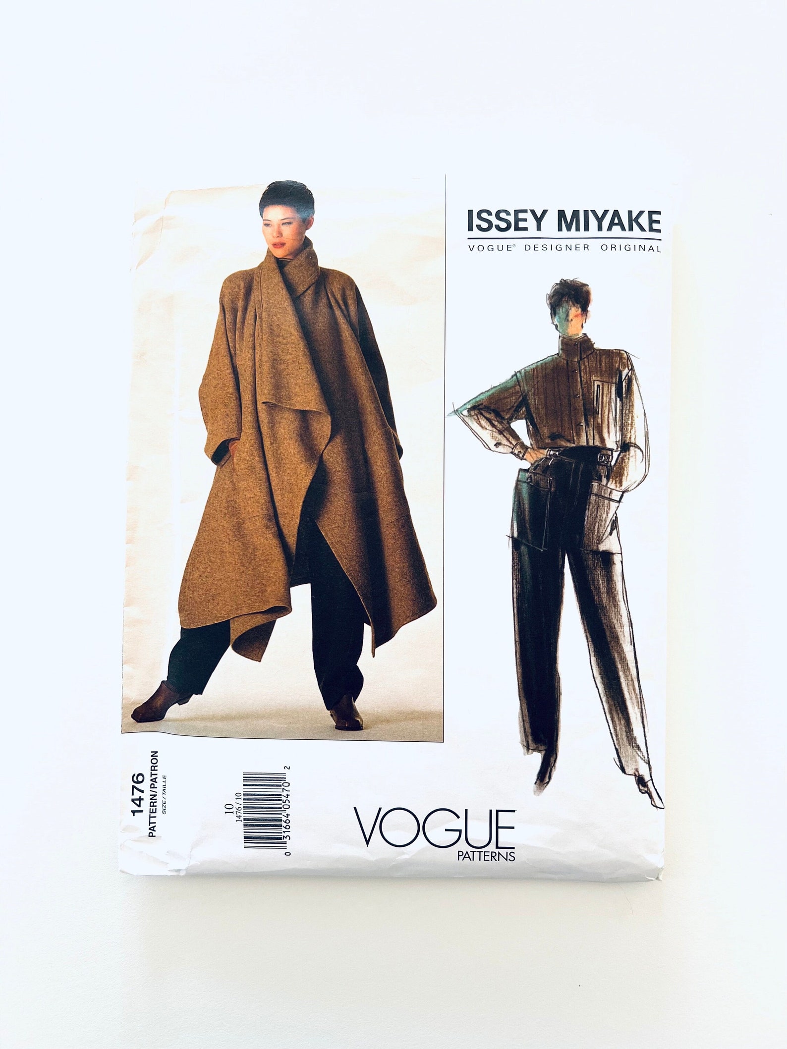 Vogue Coat Sewing Pattern 1476 Issey Miyake Loose Fitting Jacket Shirt ...