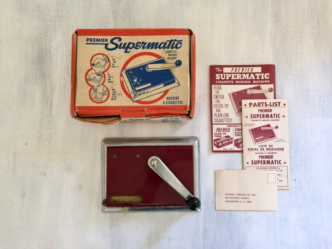 Cigarette Making Machine Premier Supermatic Tobacco Collectible - Etsy