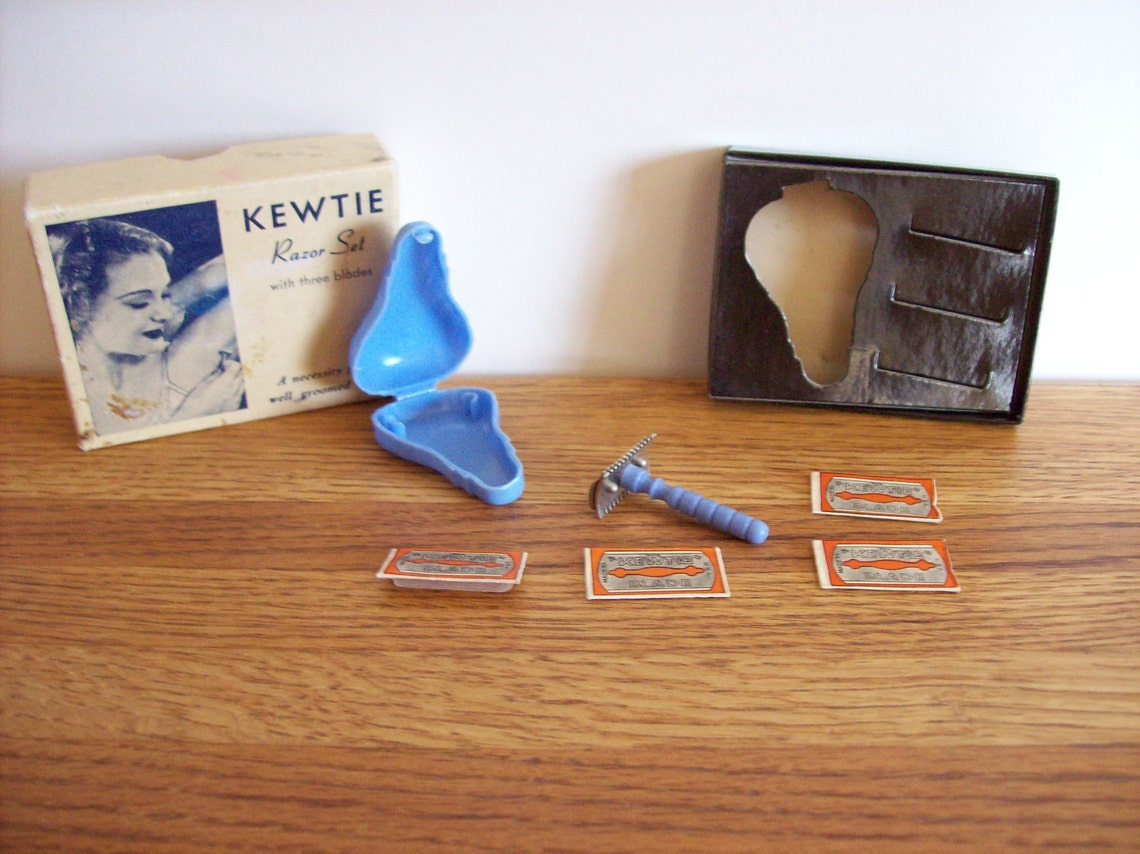 Vintage Razor Vintage Kewtie Razor Set Blue Womens Safety - Etsy