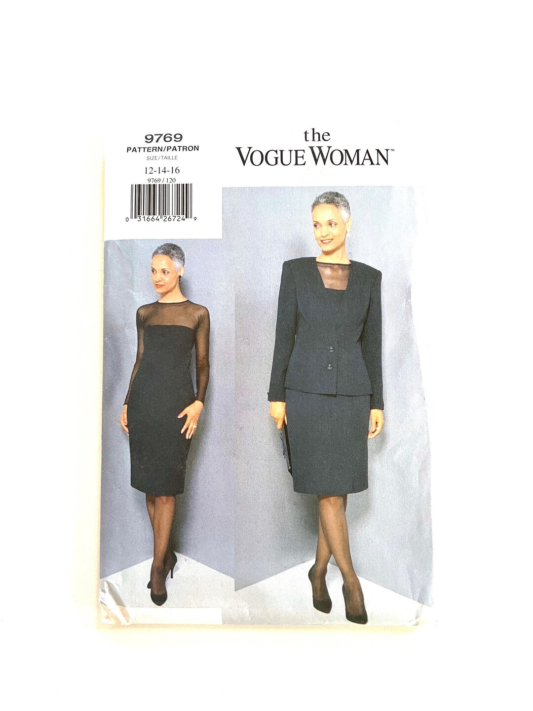 Vogue Evening Dress Sewing Pattern 9769 Jacket Size 12-14-16 Uncut - Etsy