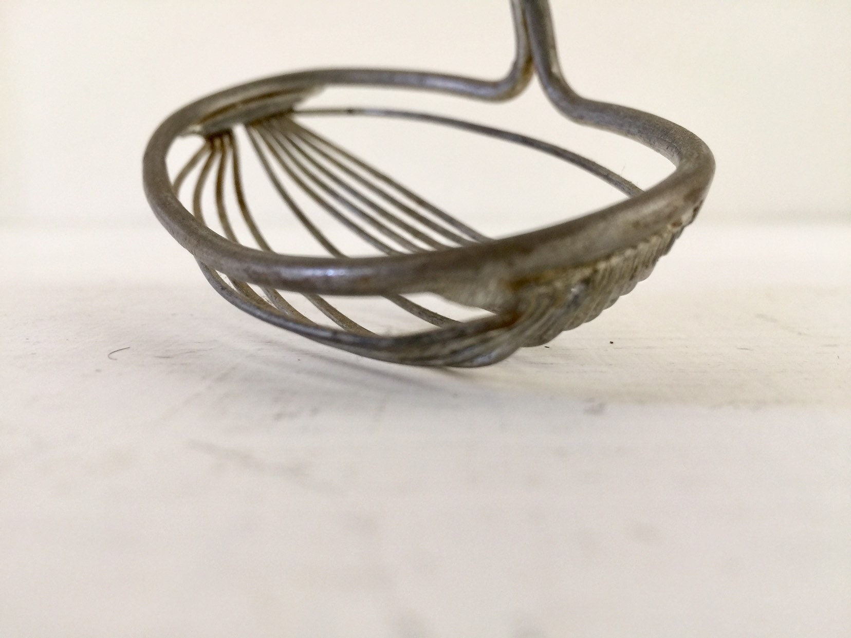 Oblong Wire Ladle Strainer Slotted Spoon Wood Handle - Etsy UK