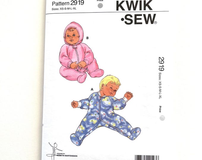 Infant Sleeper Sewing Pattern Babies Kwik Sew 2929 Size XS-XL Uncut - Etsy