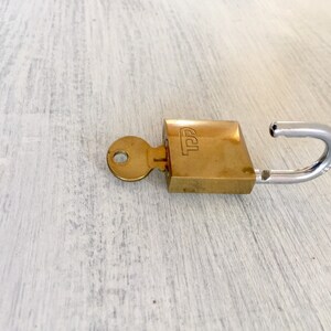 Brass Padlock, Vintage Corbin Cabinet Lock and Key, CCL Company ...