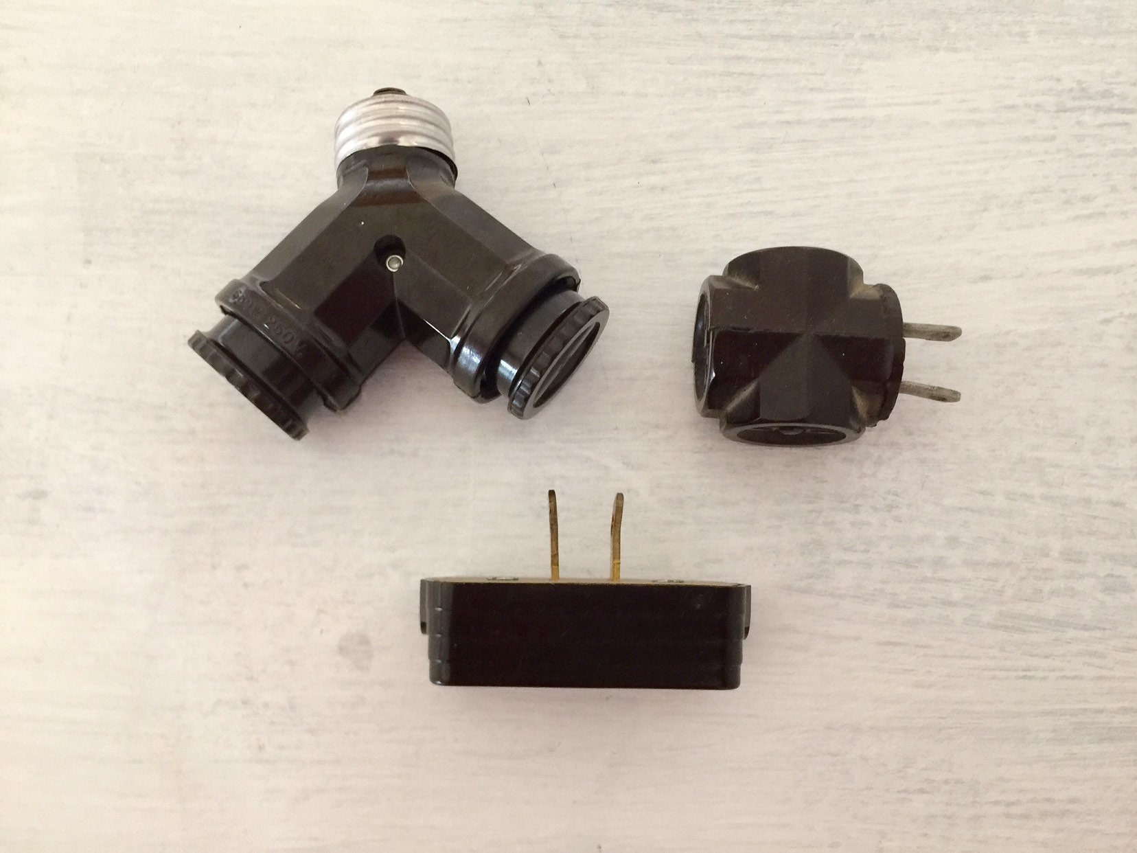 Leviton Adapters Brown Bakelite Plugs Electrical Socket with | Etsy