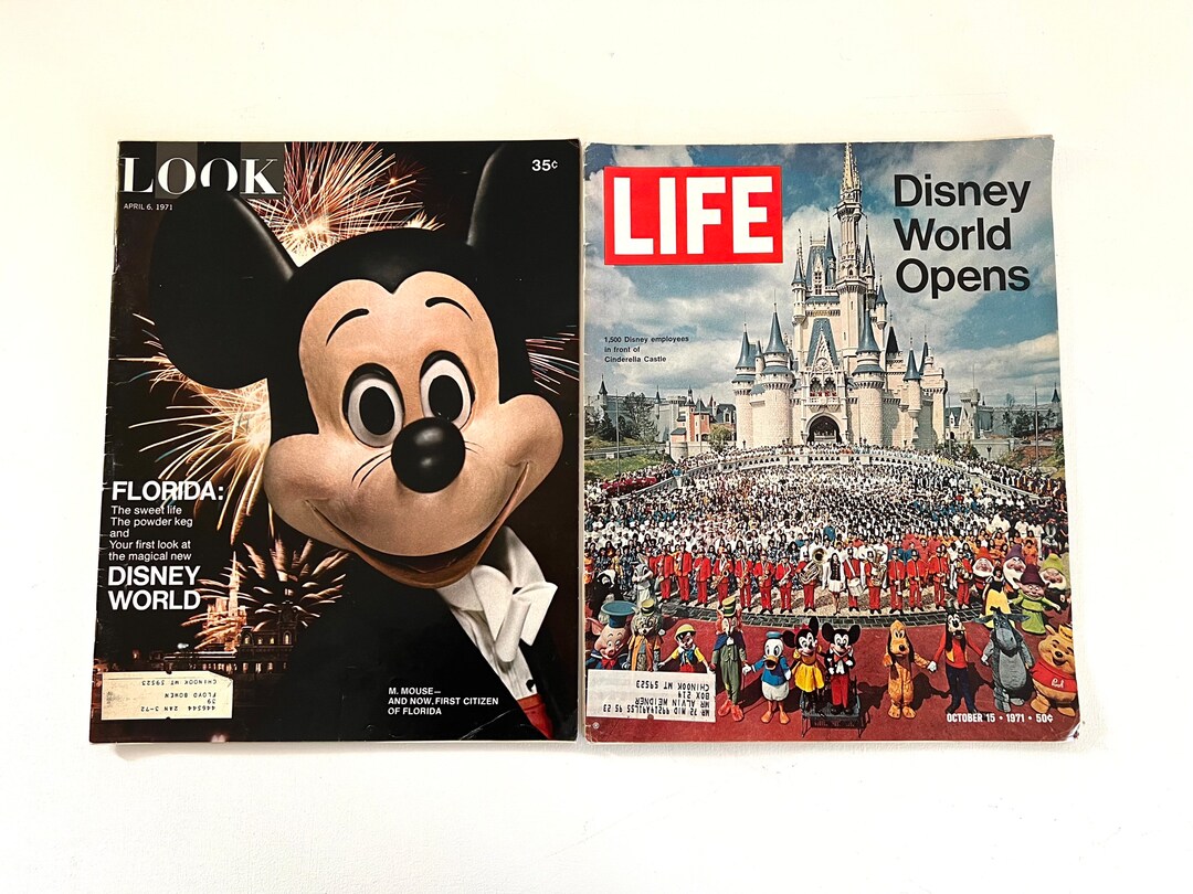 Disney World Opens Look and Life Magazine Mickey Mouse 1971 Cinderella ...