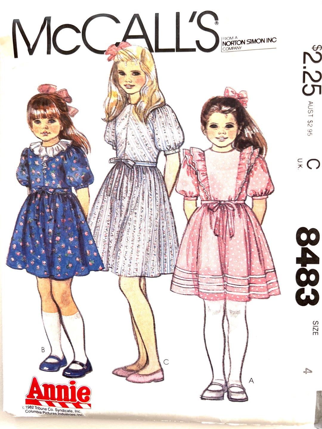Sewing Pattern Girls and Child's Dress Mccall's 8483 Size 4 Uncut - Etsy