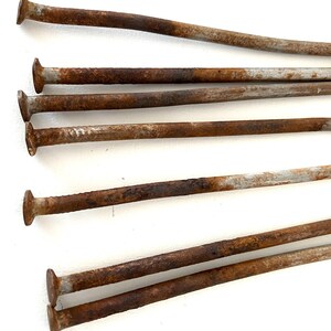 Huge Nails Rusty Iron Pole Barn Nails Salvaged Hardware Metal Hooks Old ...
