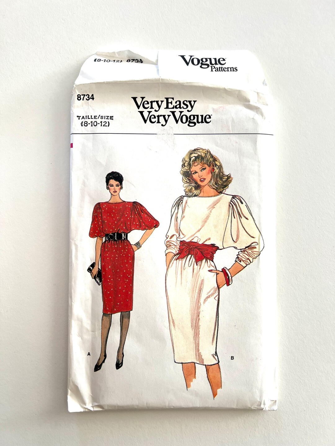 Vintage Vogue Dress Pattern 8734 Women's Fashion Sewing - Etsy