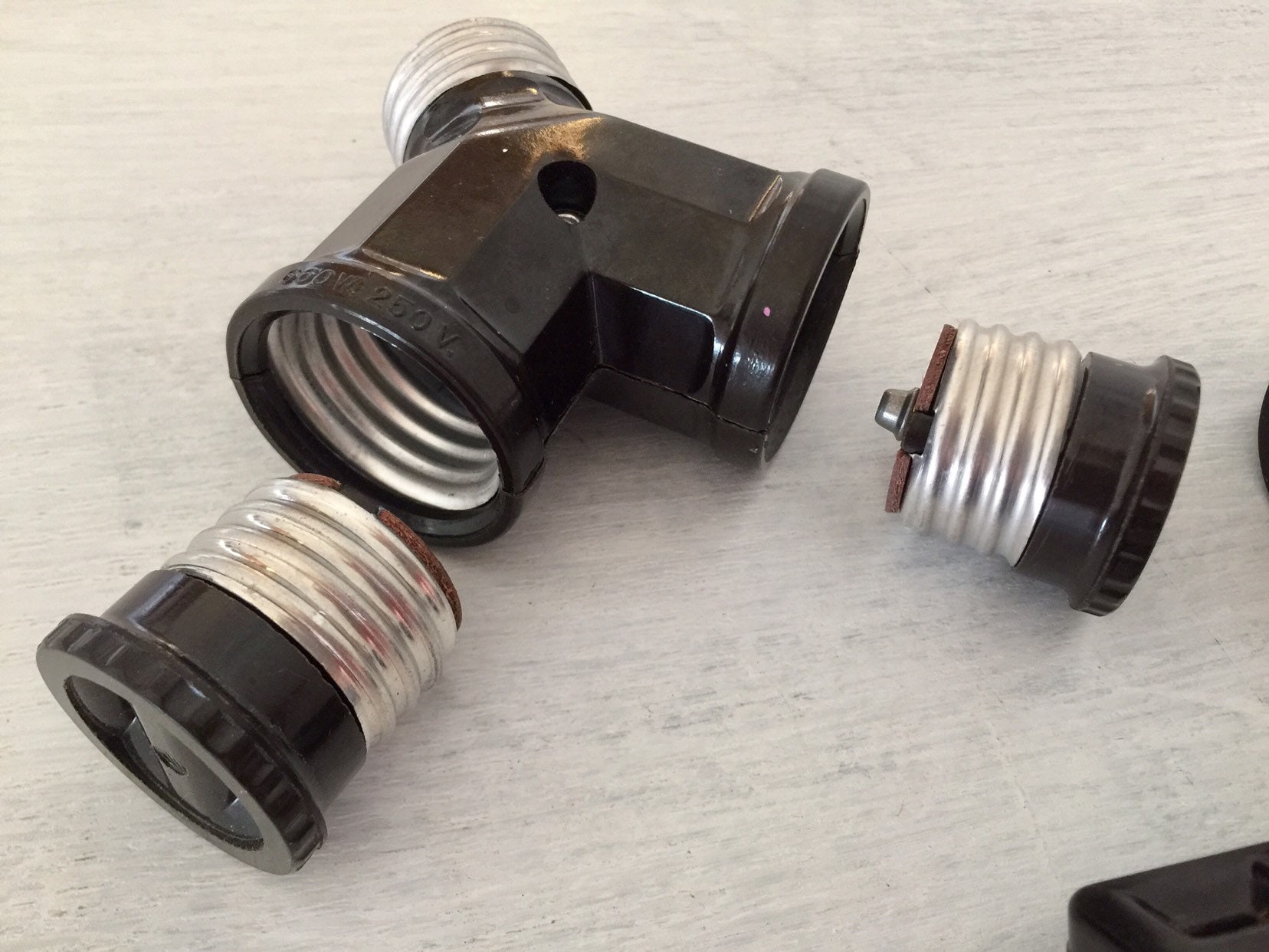 Leviton Adapters Brown Bakelite Plugs Electrical Socket with | Etsy