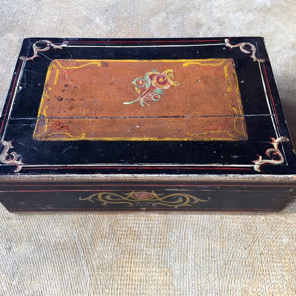 Painted Trinket Box - Etsy