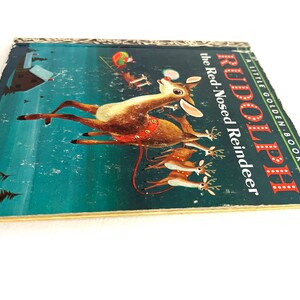 Rudolph the Red Nosed Reindeer 331 E Little Golden Book Christmas 1958 ...