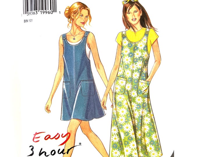 Jumper Dress New Look Sewing Pattern 6590 Size S-XXL Uncut - Etsy