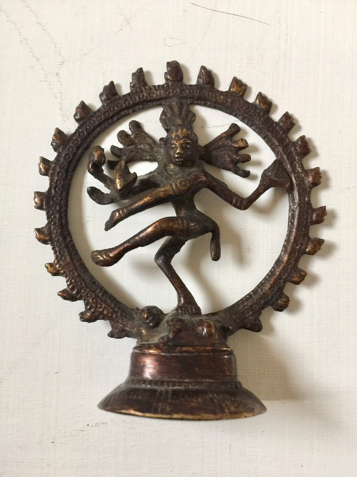 Nataraja Shiva Hindu Statue Figurine Dancing Lord Circle of Fire ...