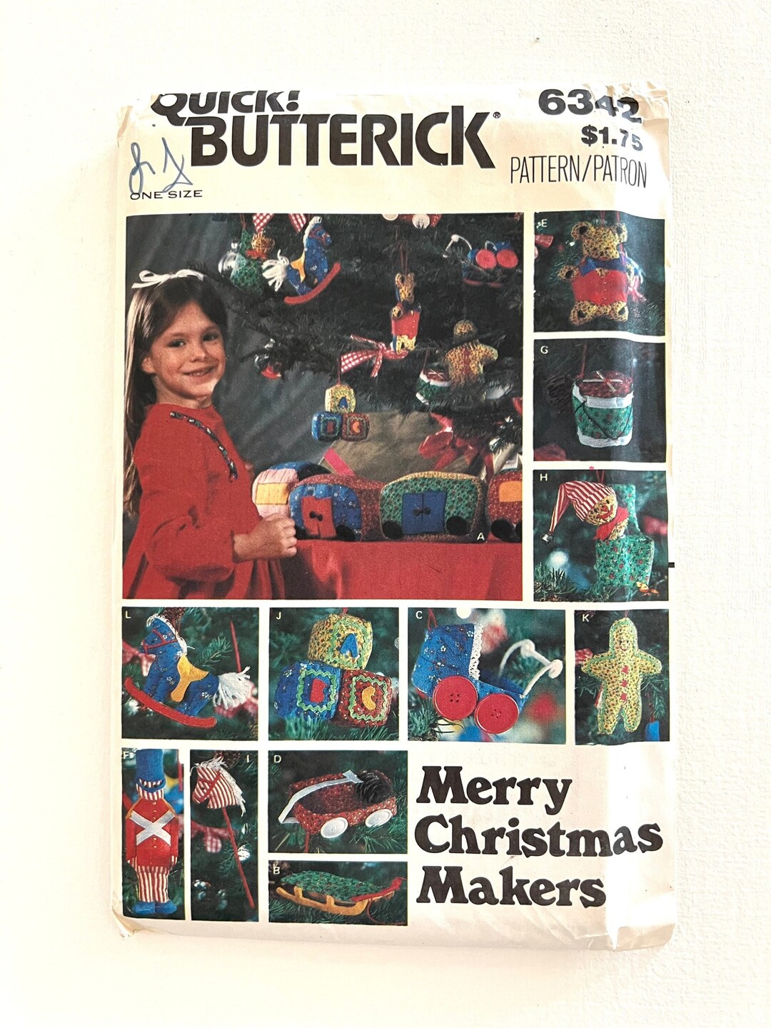 Christmas Ornaments Sewing Pattern Butterick 6342 Christmas Tree ...
