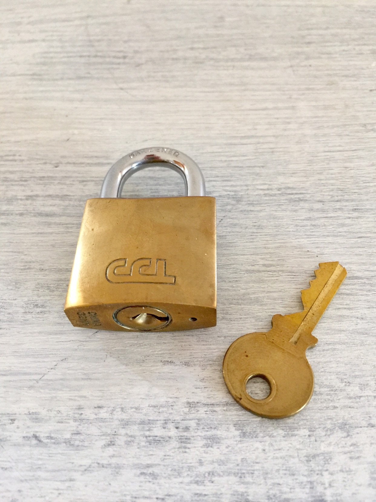Brass Padlock, Vintage Corbin Cabinet Lock and Key, CCL Company ...