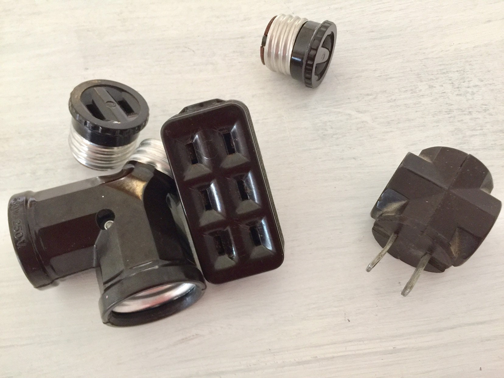 Leviton Adapters Brown Bakelite Plugs Electrical Socket with | Etsy