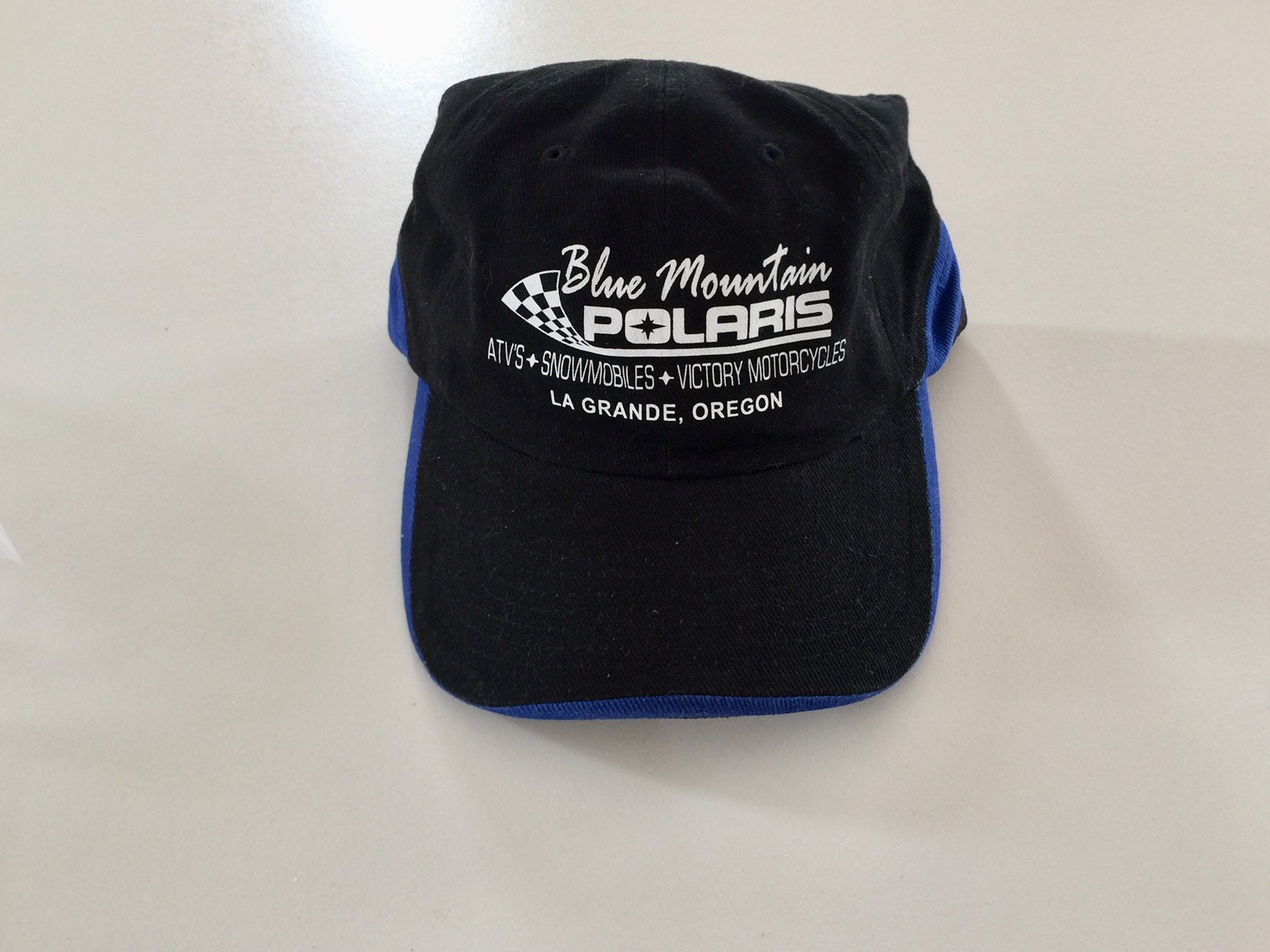Polaris Snowmobile Hat Cap Vintage Blue and Black Buckle Back - Etsy