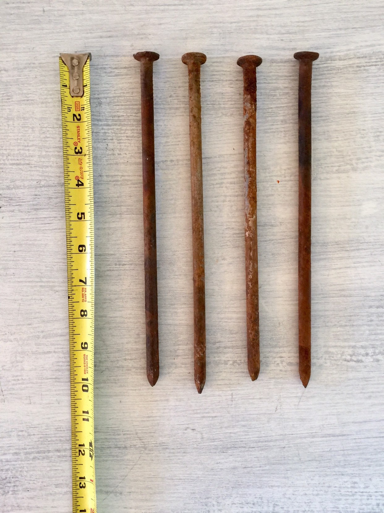 Large Nails Rusty Iron Pole Barn Nails Salvaged Hardware Metal - Etsy
