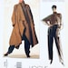 Vogue Coat Sewing Pattern 1476 Issey Miyake Loose Fitting Jacket Shirt ...