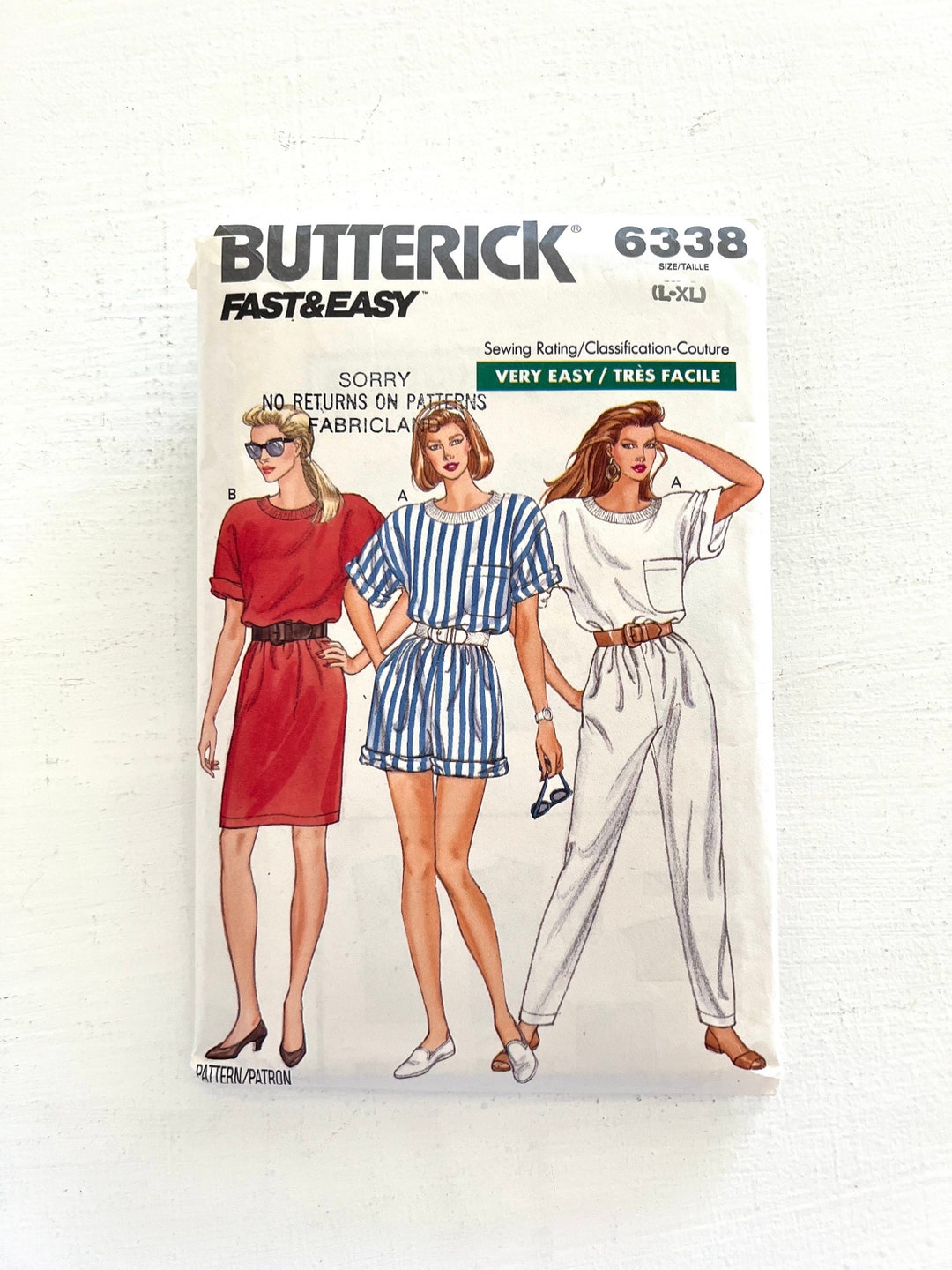 Skirt Shorts Pants and Top Sewing Pattern Butterick 6338 Size 16-22 ...