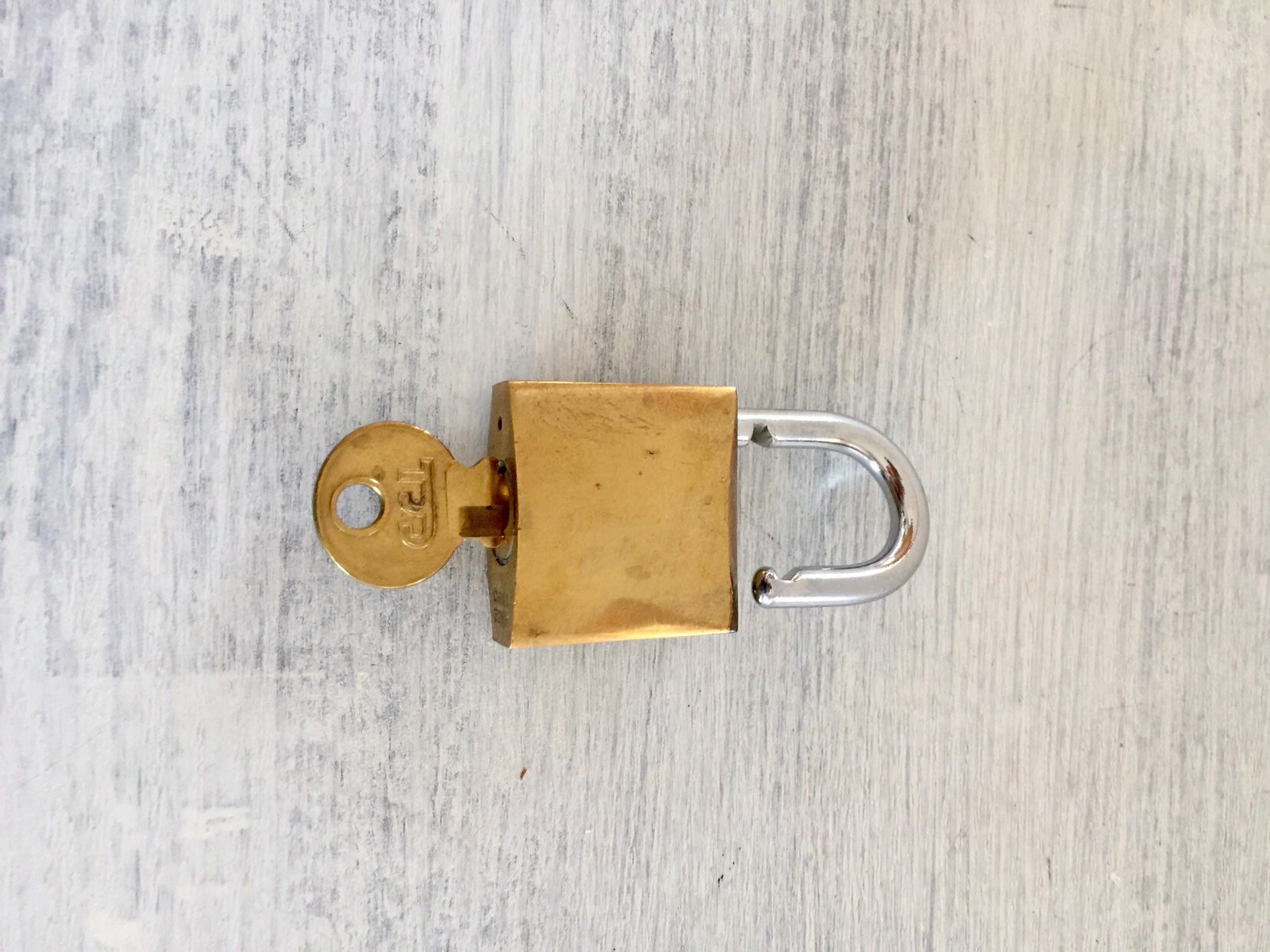 Brass Padlock, Vintage Corbin Cabinet Lock and Key, CCL Company ...