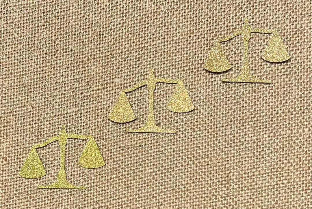 Scales of Justice Glitter Die Cut Wedding Anniversary Birthday Handmade ...