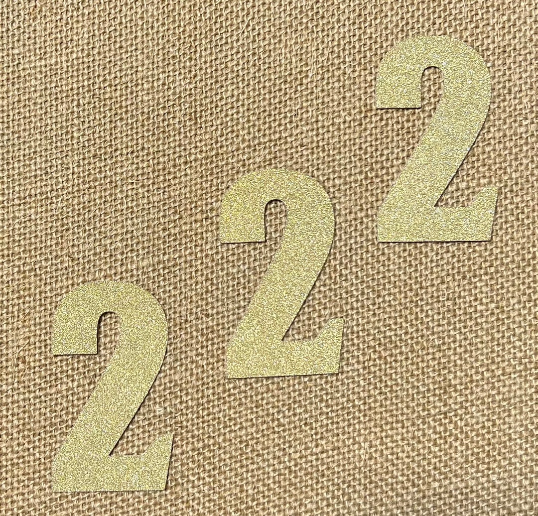 Number 2 Glitter Die Cut Outs Birthday Handmade Scrapbooking - Etsy