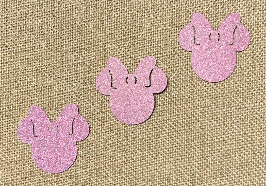 Girl Mouse Head With Bow 'NO MESS' Glitter Die Cut Out Scrapbooking ...