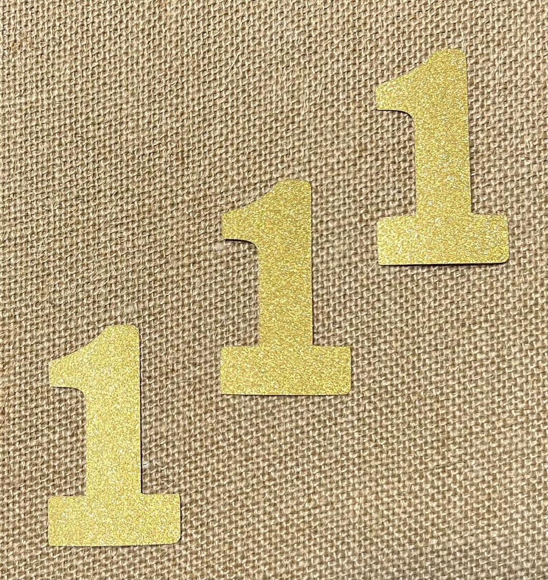 Number #1 Glitter Die Cut Out Confetti Birthday Party Scrapbooking ...