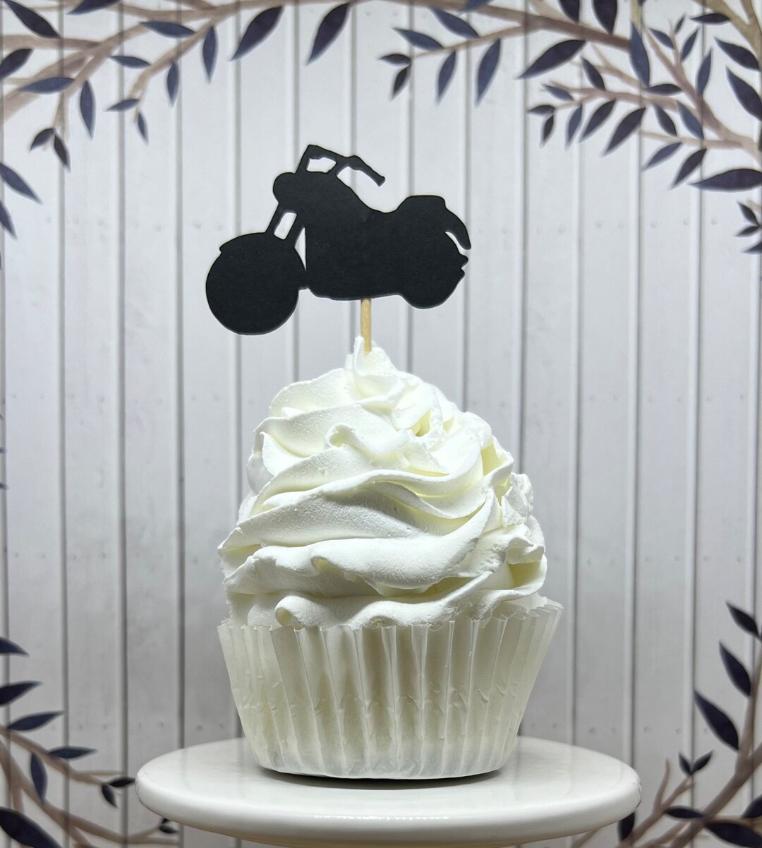 Motorcycle Cupcake Topper Birthday Party Event Shower Wedding - Etsy