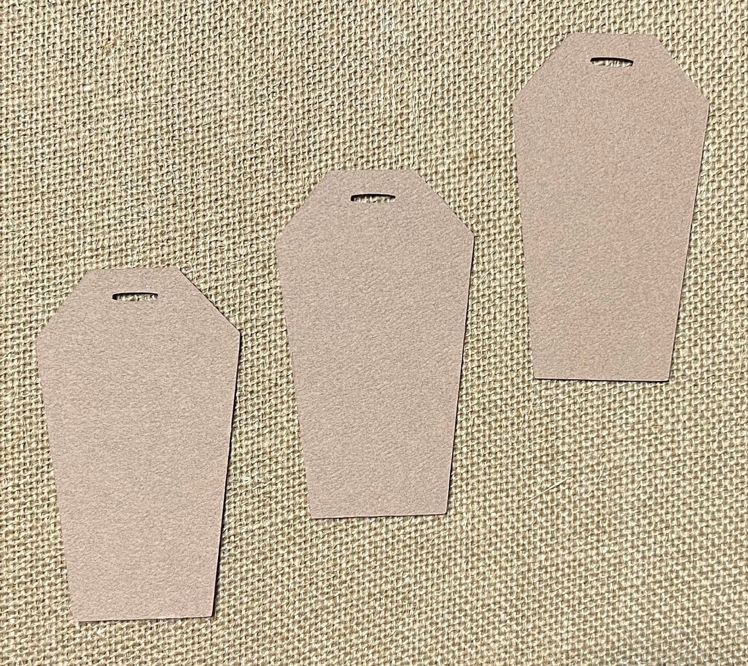 Coffin Tag Die Cut Outs Card Making Invitation Event Label Junk Journal ...