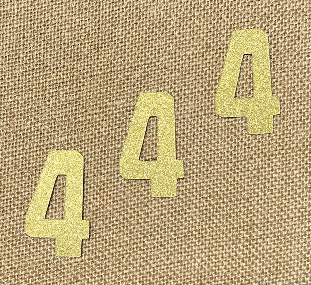 Number 4 Glitter Die Cut Outs Birthday Handmade Scrapbooking - Etsy