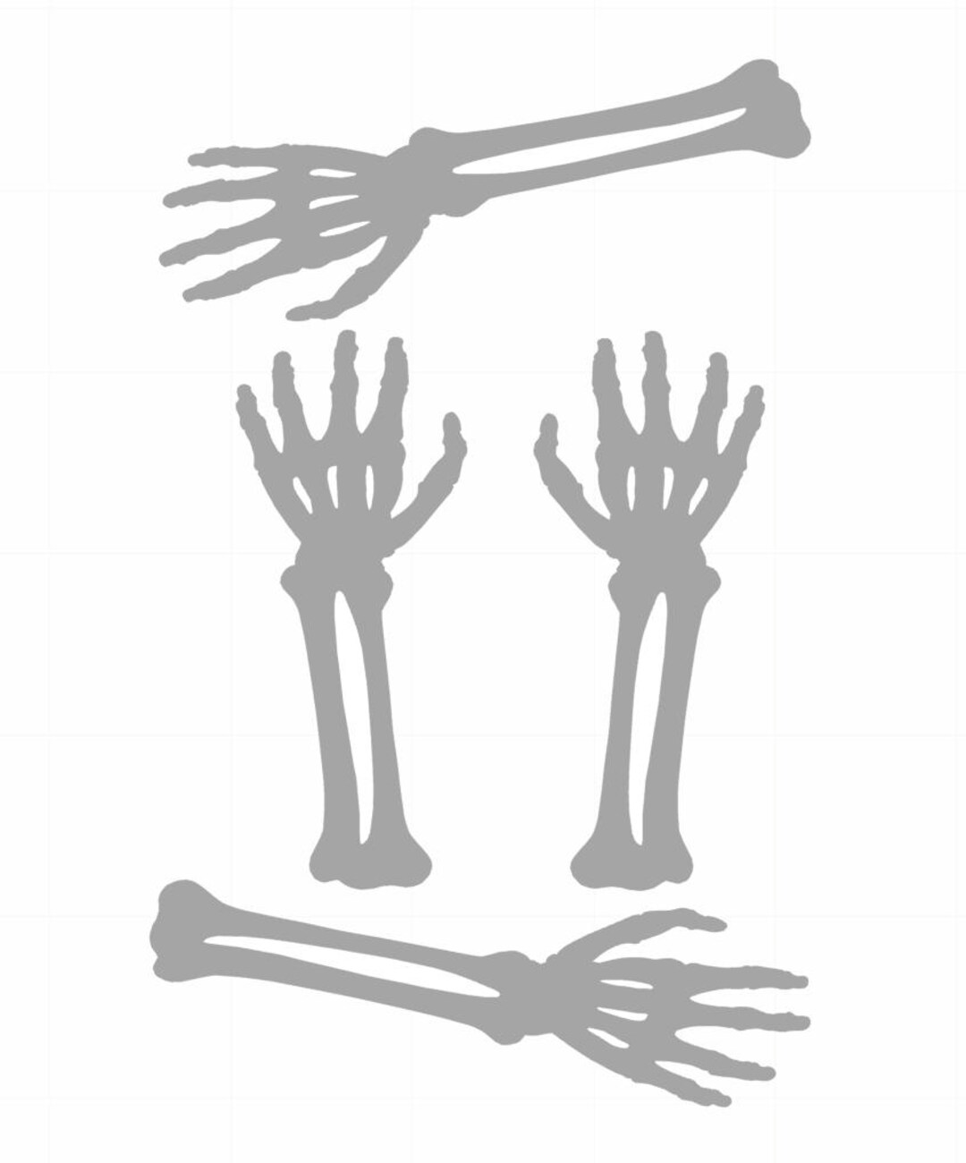 Skeleton Arm Hand Bone Die Cutouts Confetti Halloween Decoration ...