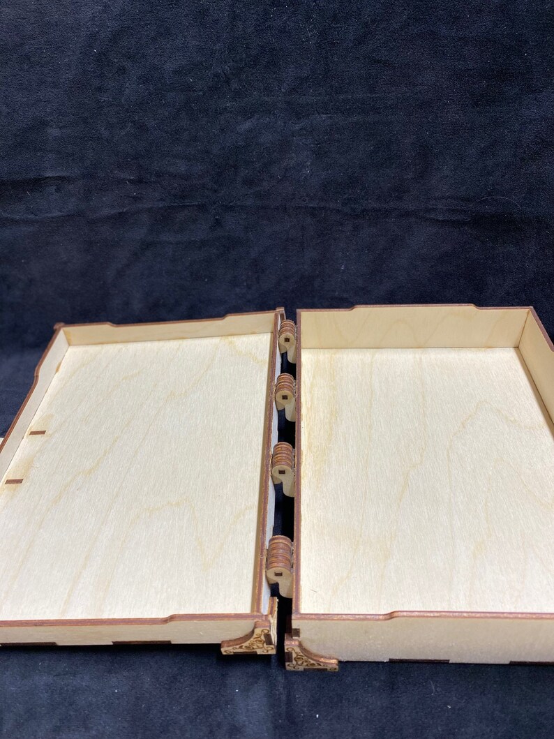 Large Wooden Laser Engraved Book Box With Latch and Custom - Etsy