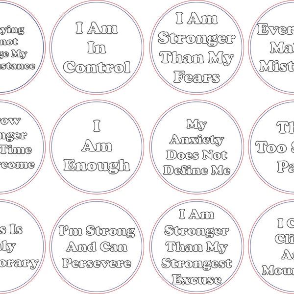 Affirmation Tokens Svg - Etsy