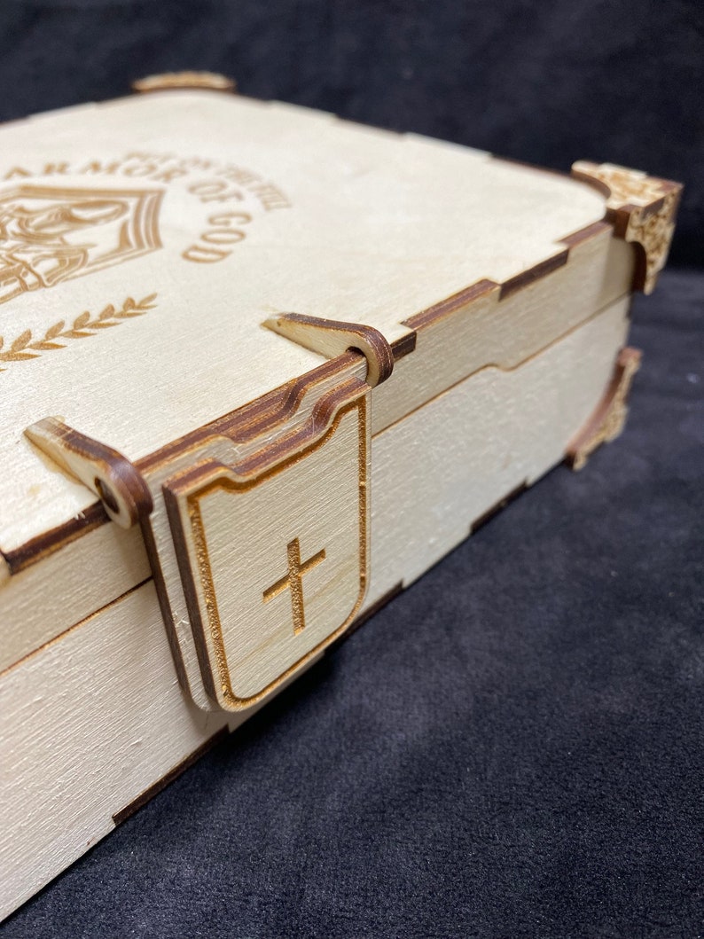 Large Wooden Laser Engraved Book Box With Latch and Custom - Etsy