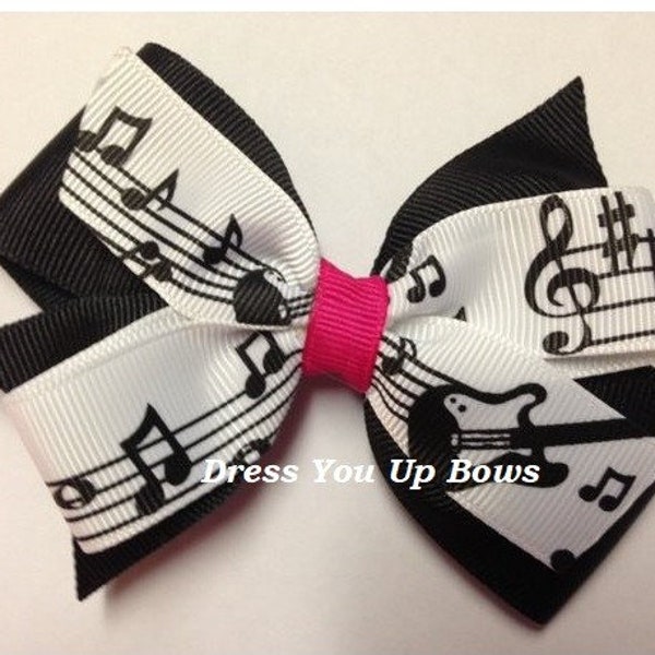 Music Hair Bow - Etsy