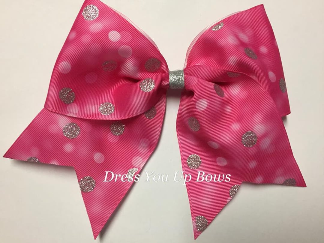 5" Hot Pink Hair Bow Clip, Cheer Bow - Etsy